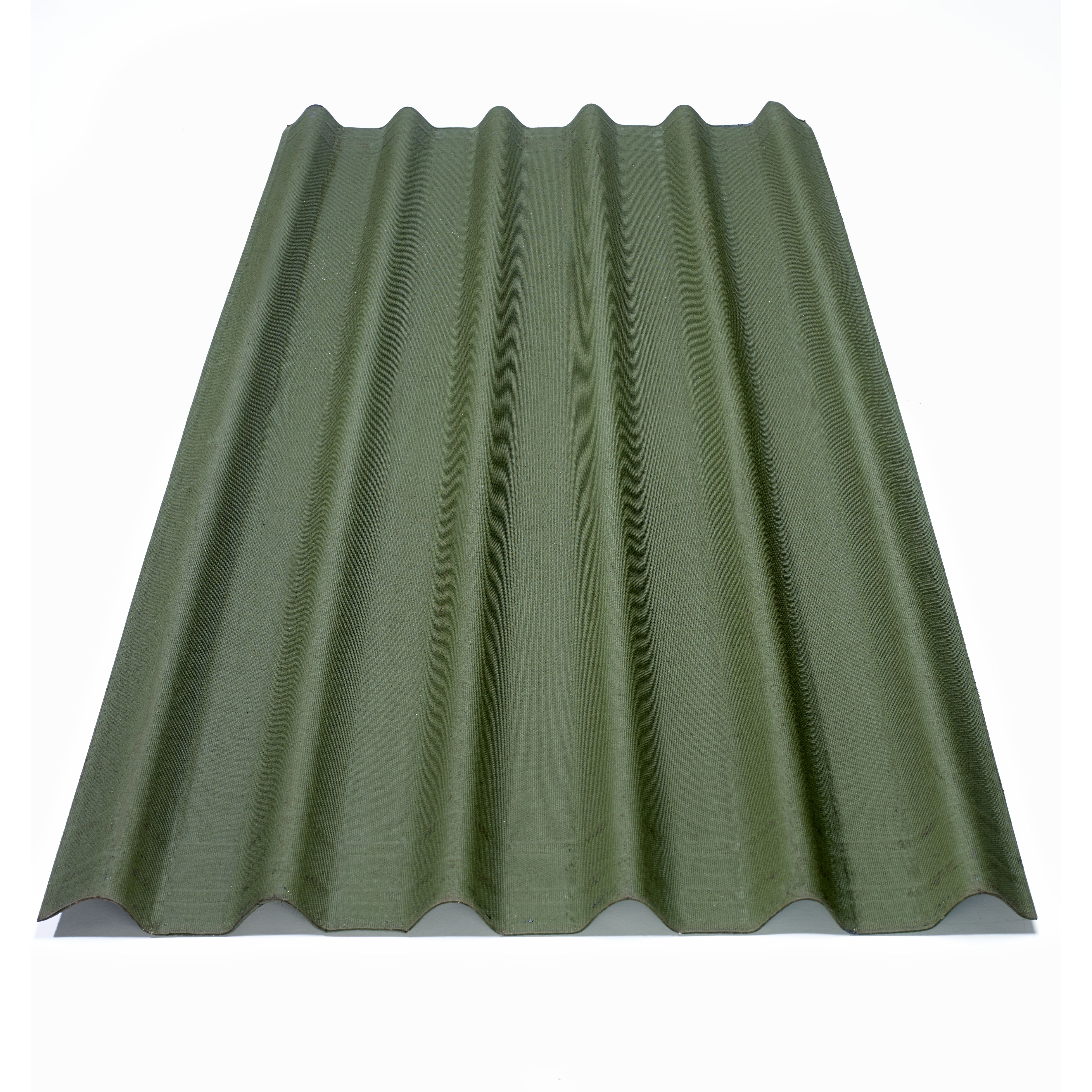 Onduline Green Bitumen Corrugated roofing sheet (L)2m (W)820mm (T)2.6mm ...