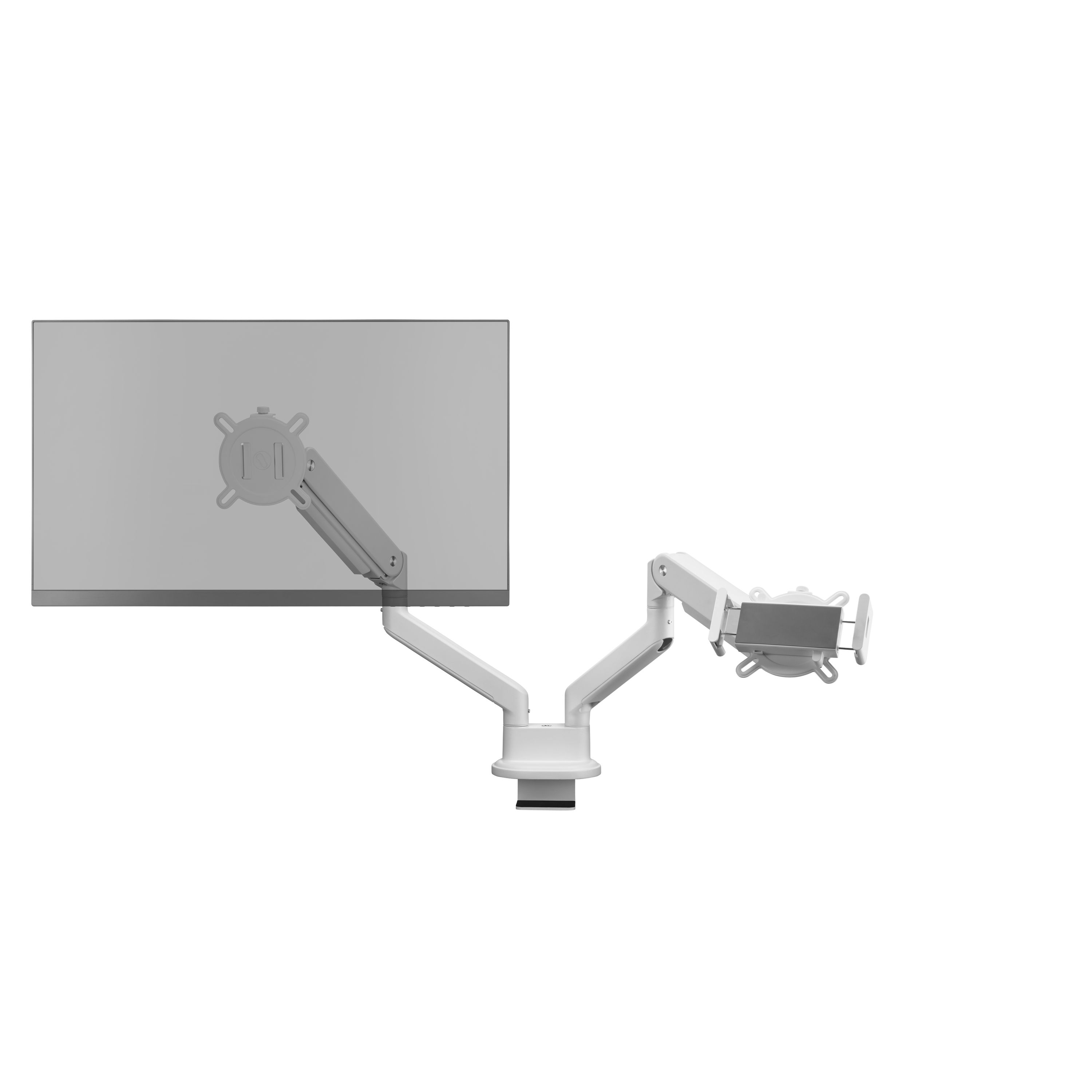 One For All Solid Dual White Monitor stand