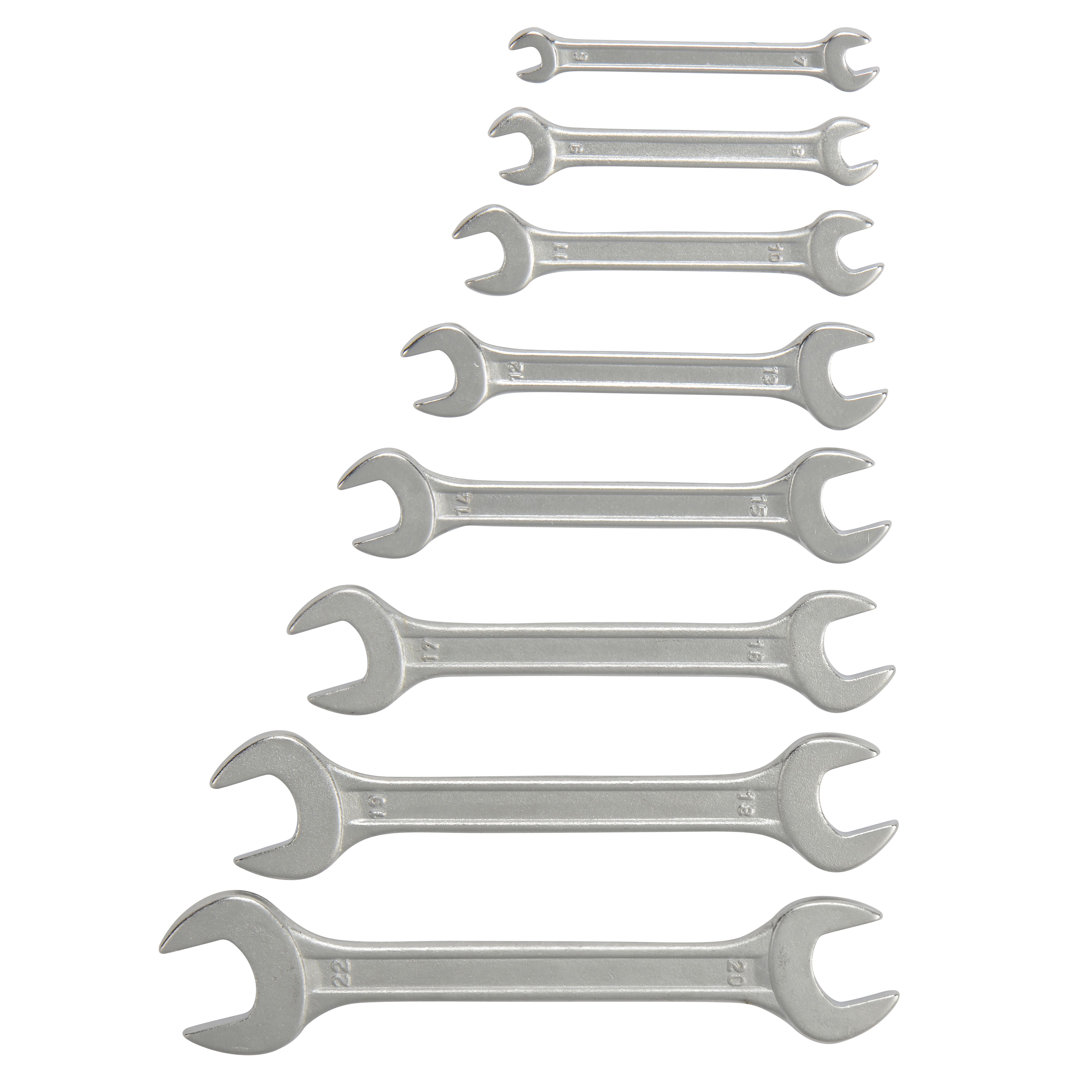 Open-end spanners, Set of 8 | DIY at B&Q