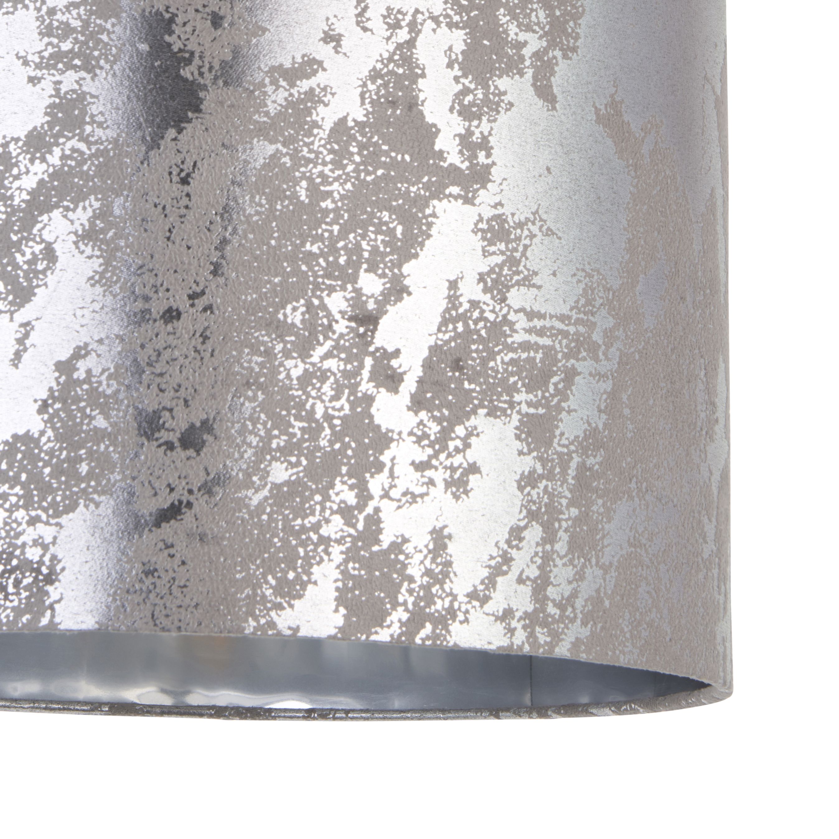Oraco Brushed Silver effect Distressed Light shade (D)30cm