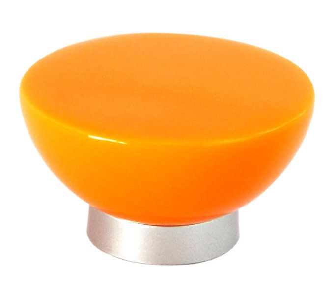 Buy Orange Plastic Round Furniture Knob (Dia)38mm | DIY at B&Q