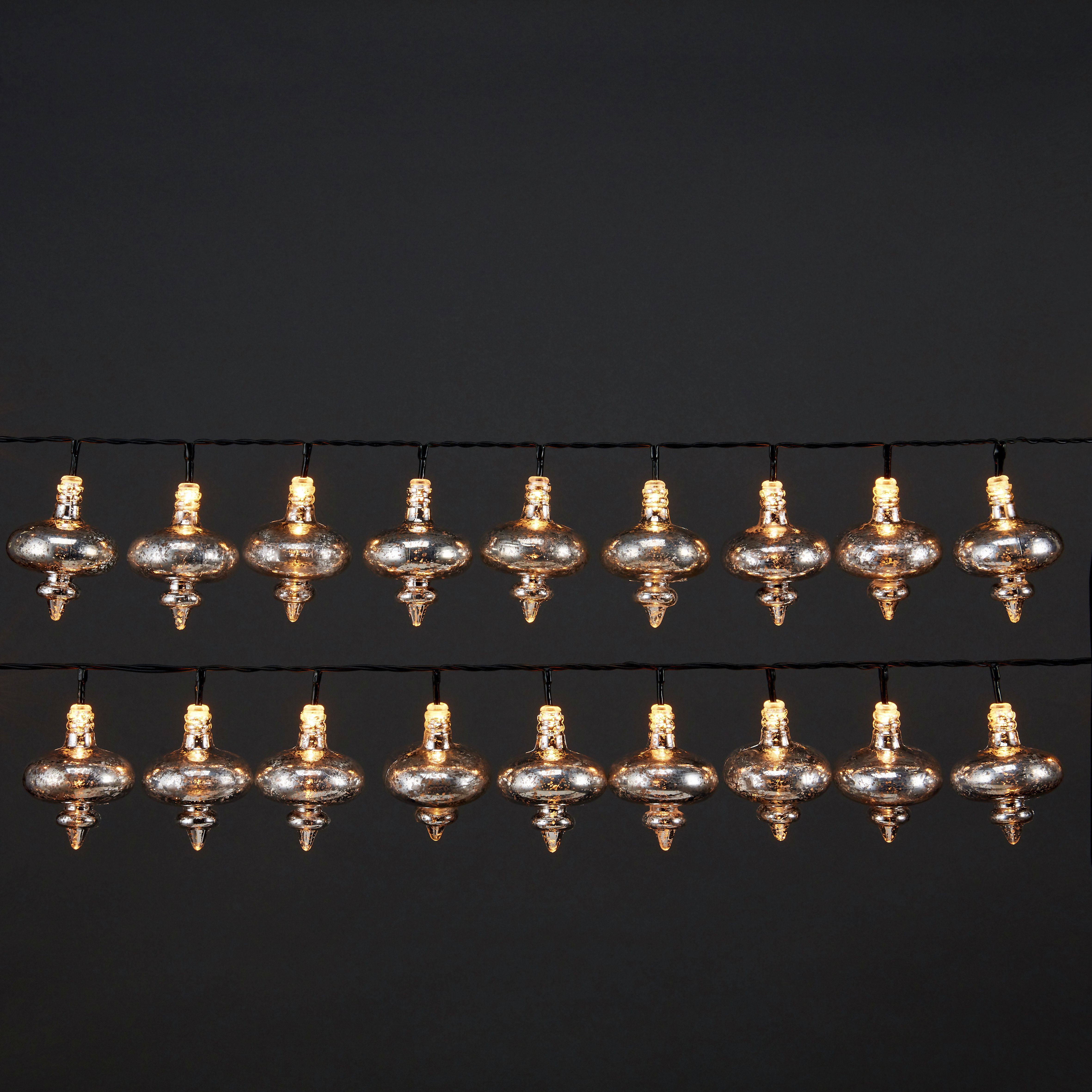 Ornate bauble Christmas string light cap, Pack of 25 | DIY at B&Q