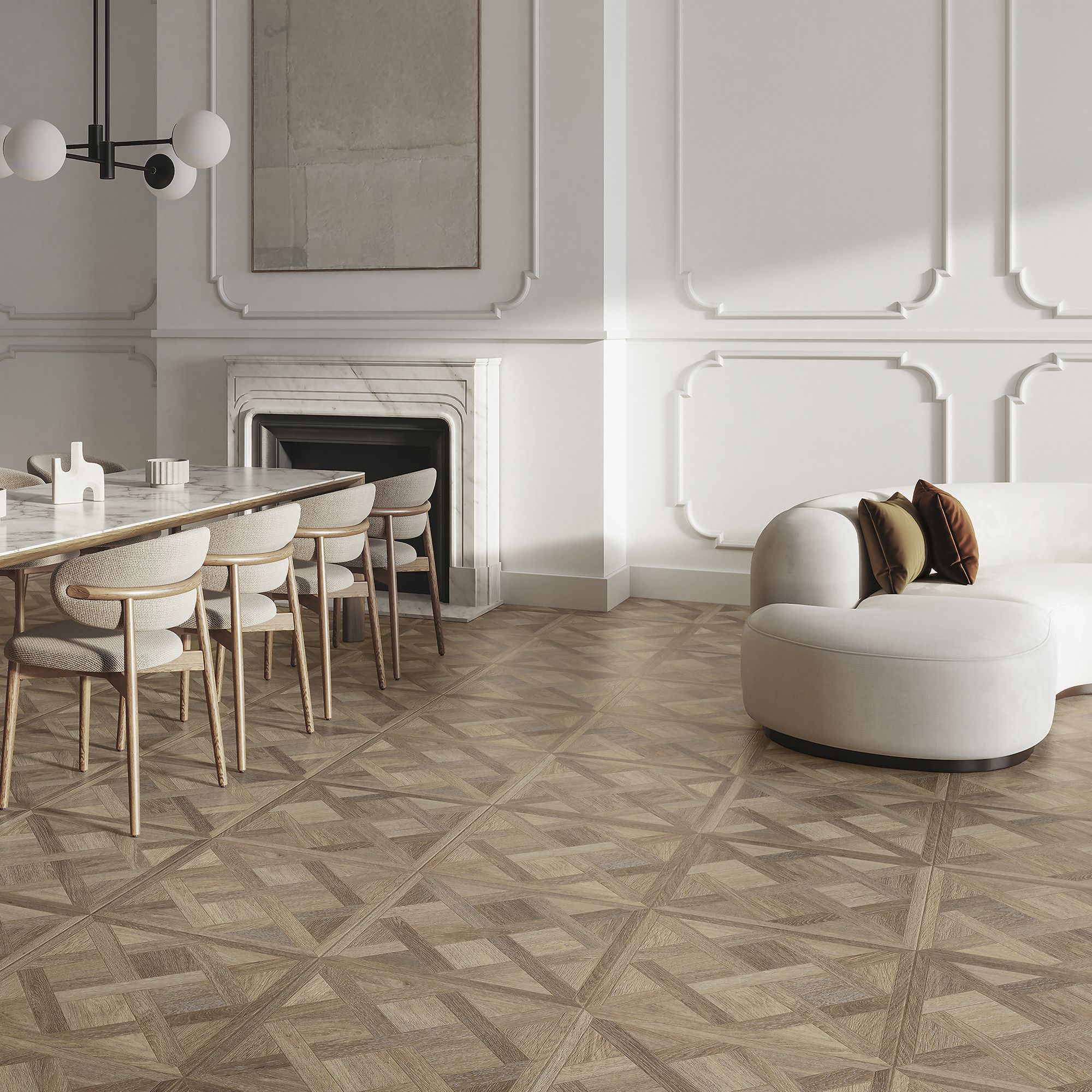 OTTAVIO Natural Matt Wood effect Porcelain Indoor Wall & floor Tile Sample