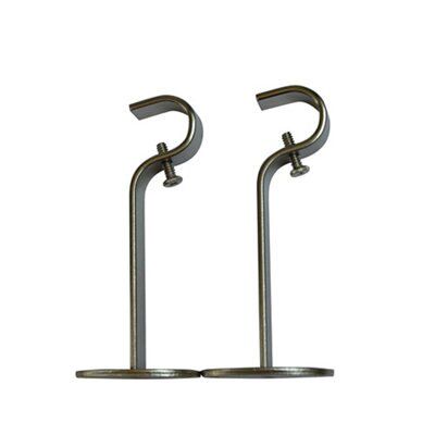 Oval Antique brass effect Metal Curtain pole bracket