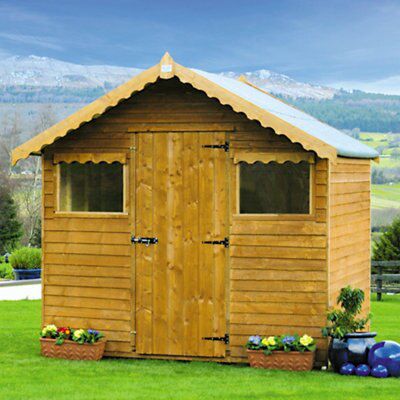 OVERLAP RUSTIC CABIN 10 X 8FT& ASSEMBLEY