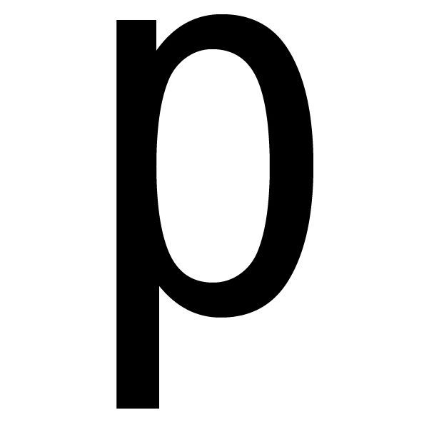 P symbol Black Self-adhesive labels, (H)60mm (W)40mm | DIY at B&Q