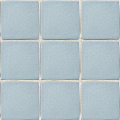 Padstow Sky blue Gloss Plain Stone effect Ceramic Tile, Pack of 25, (L ...