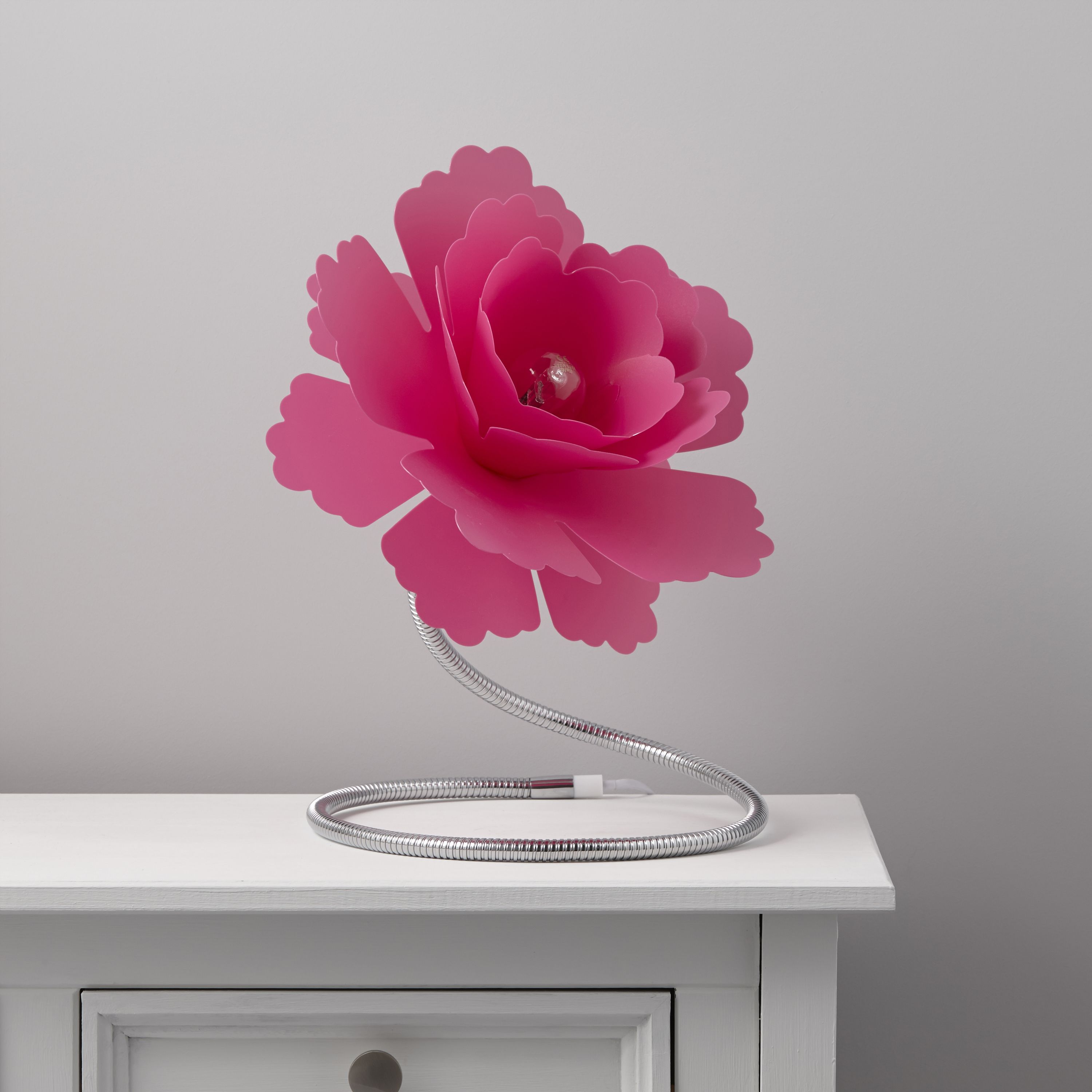 Paloma Flower Fuchsia Incandescent Table lamp | DIY at B&Q