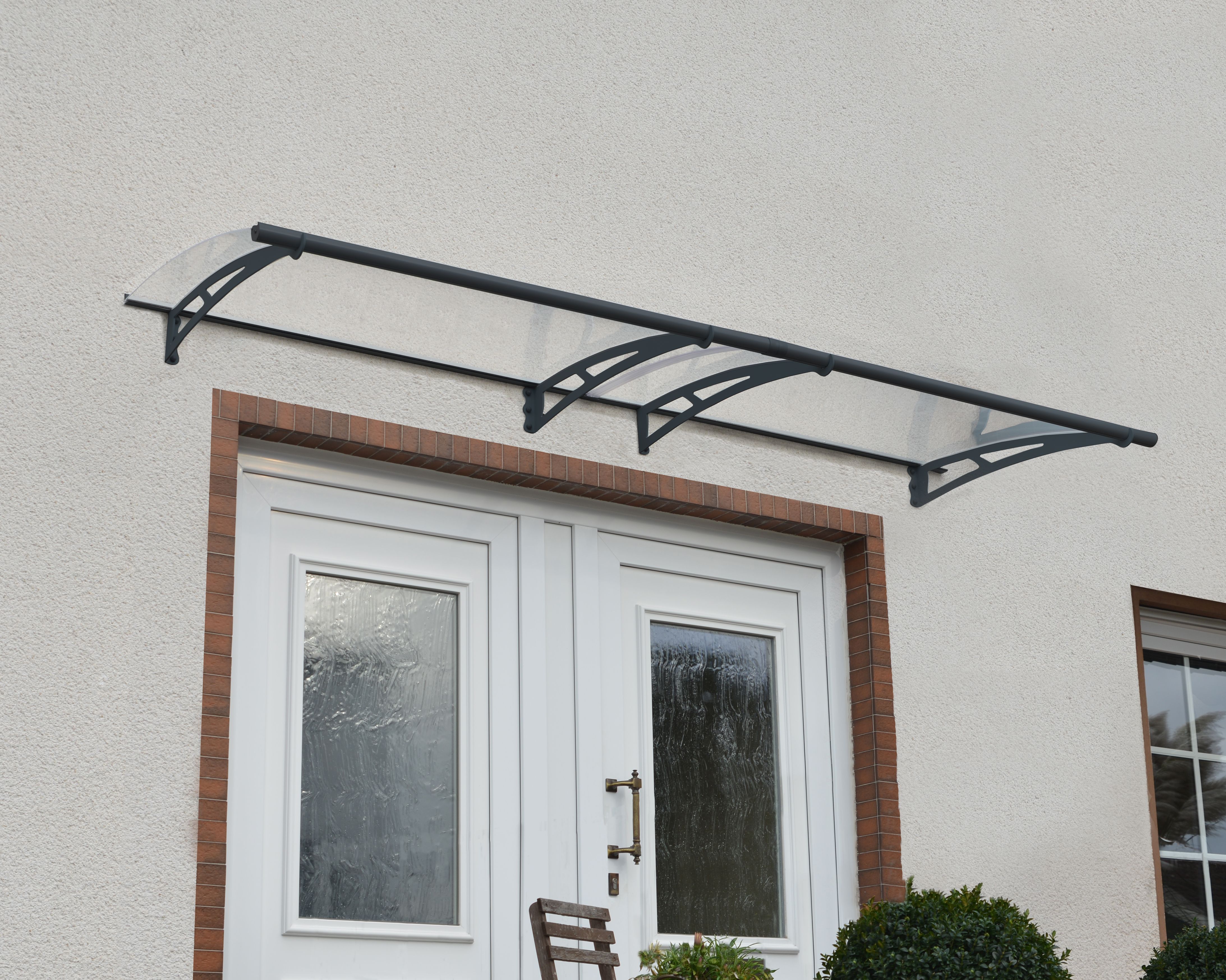 Palram - Canopia Aquila 3000 Grey Door canopy, (H)17.5cm (W)302cm (D)91.5cm