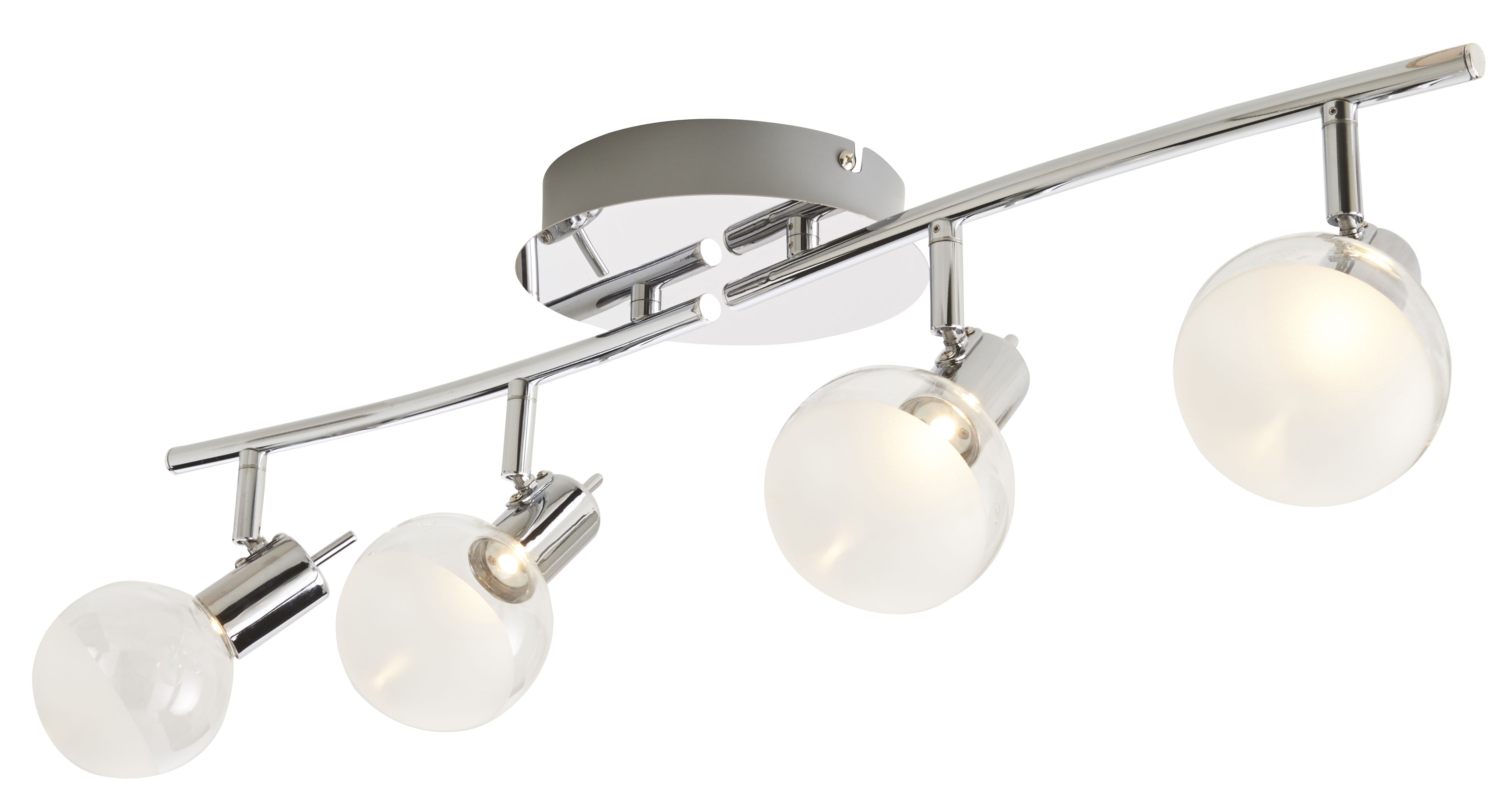 Panacea Tube Gloss Chrome effect 4 Light Spotlight bar - Refurbished