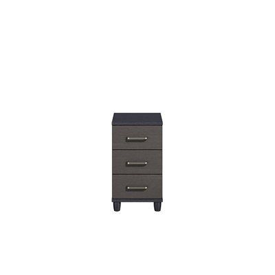 Pandora Textured Black & graphite 3 Drawer Chest of drawers (H)710mm (W ...
