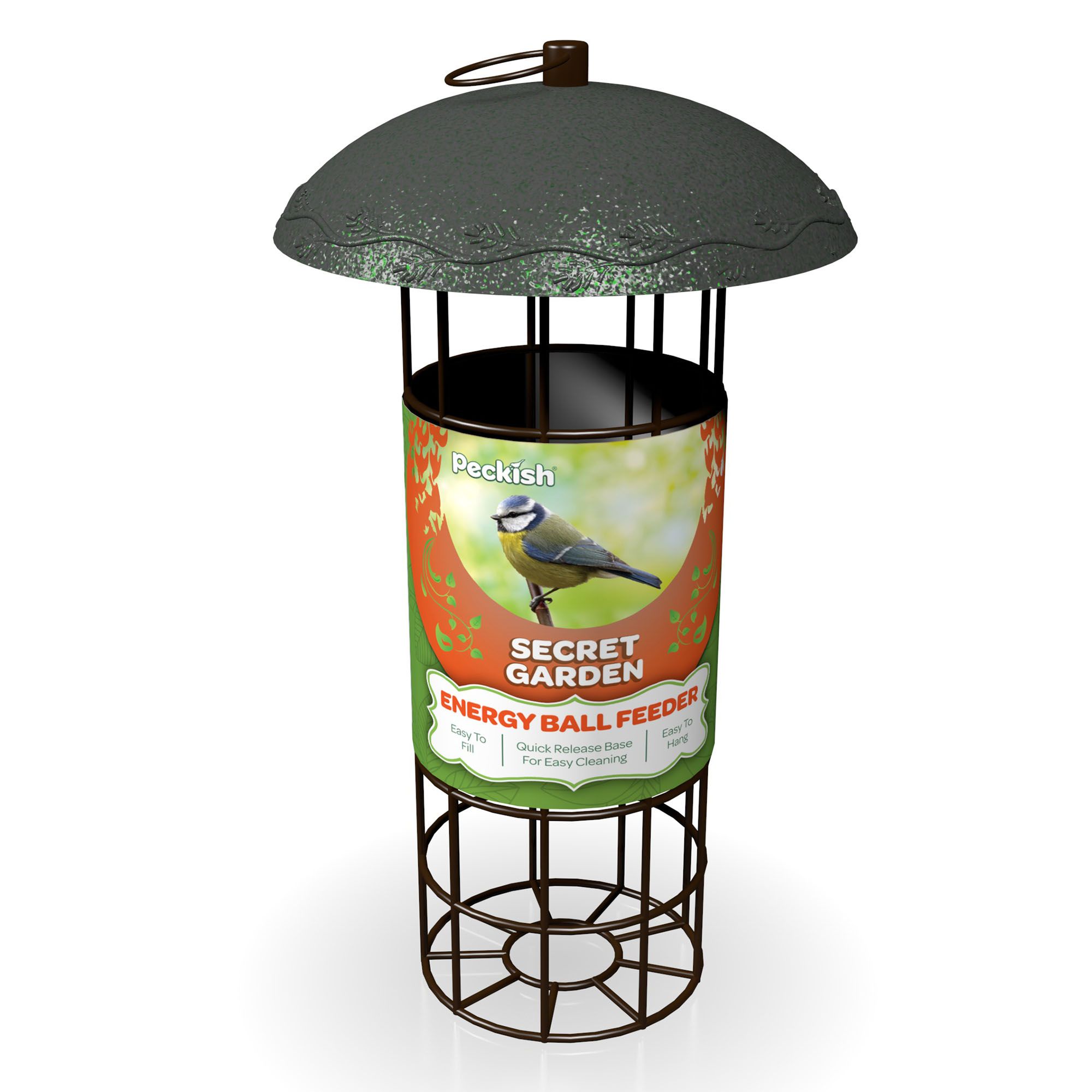 Peckish Secret garden Steel Energy ball Green Bird feeder 0.7L | DIY at B&Q