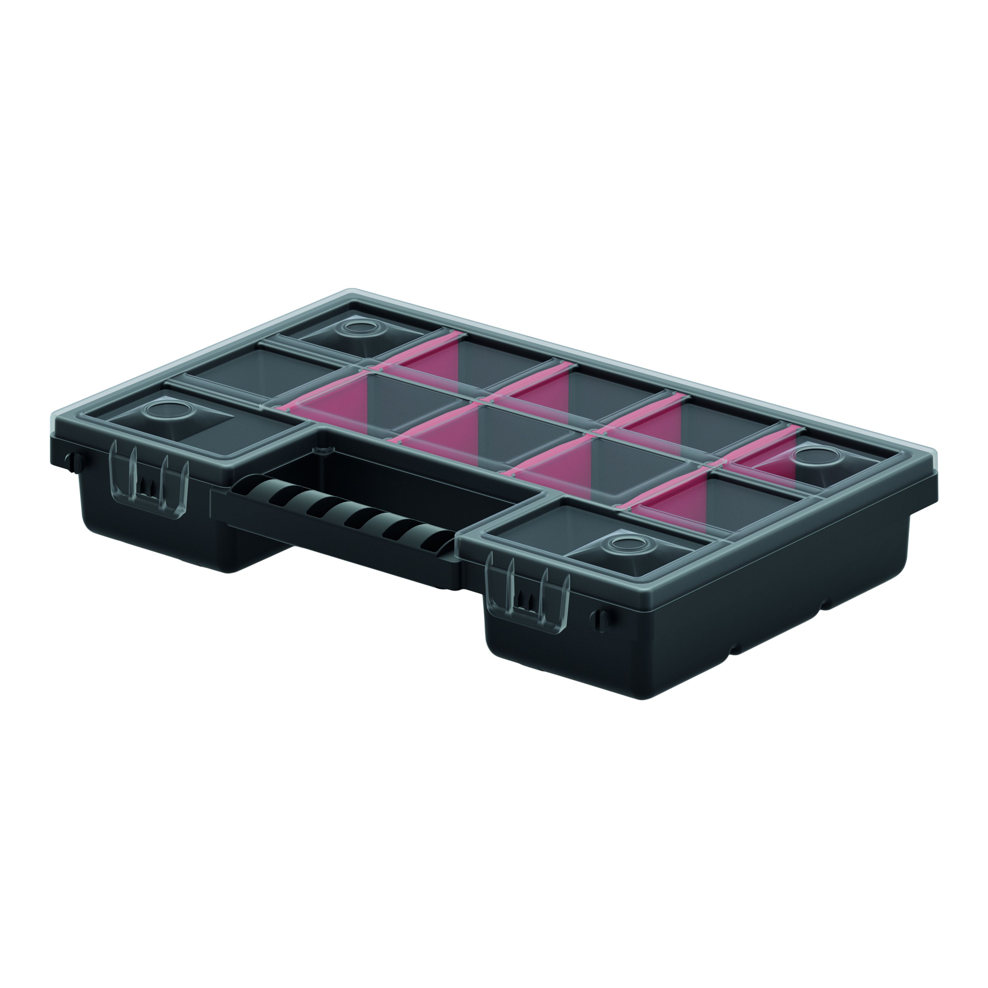 Performance Power Black Compartment organiser case with 12 compartments