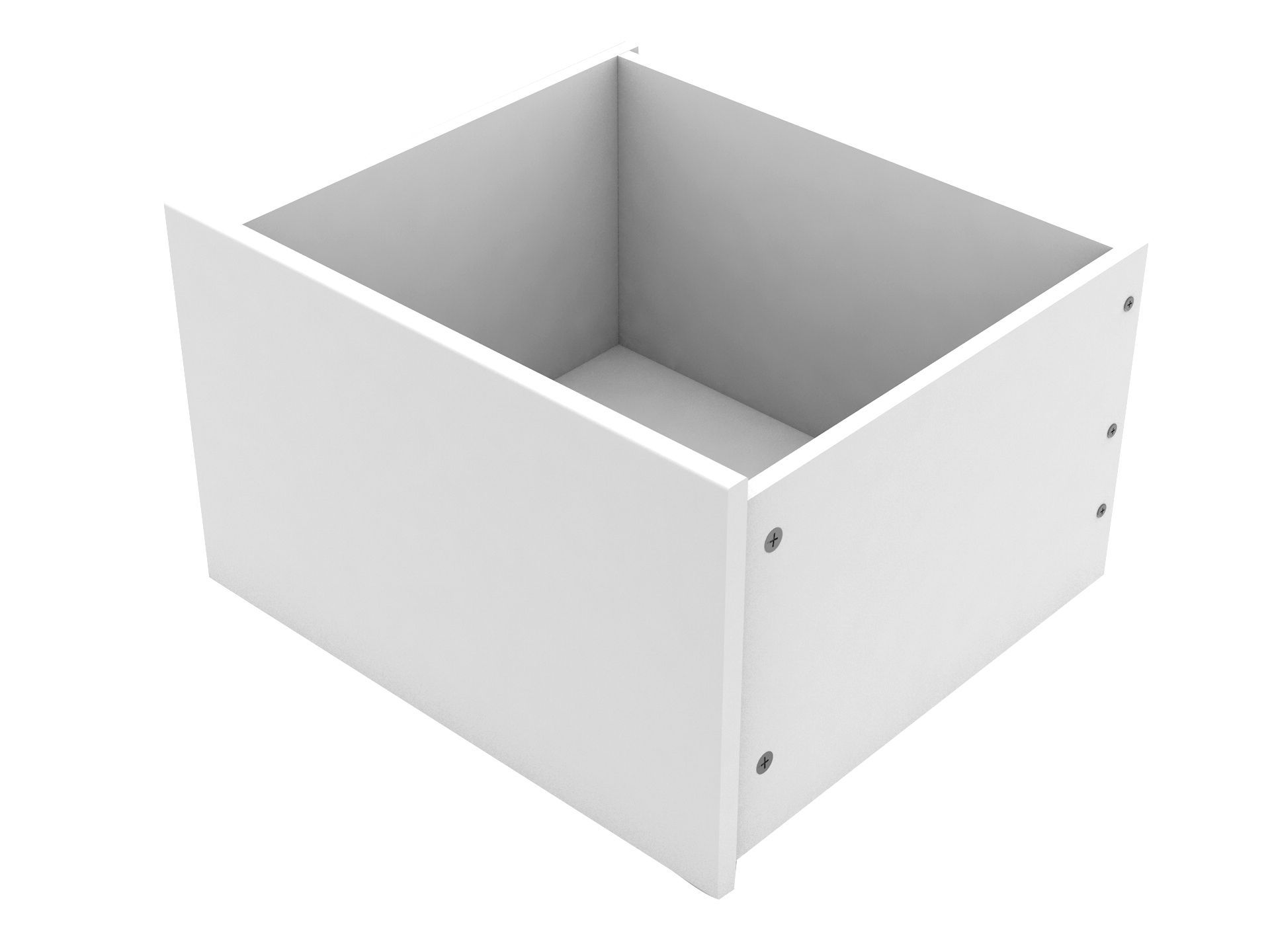 Perkin Matt white Foil-wrapped chipboard & PVC 1 Drawer Chest of ...