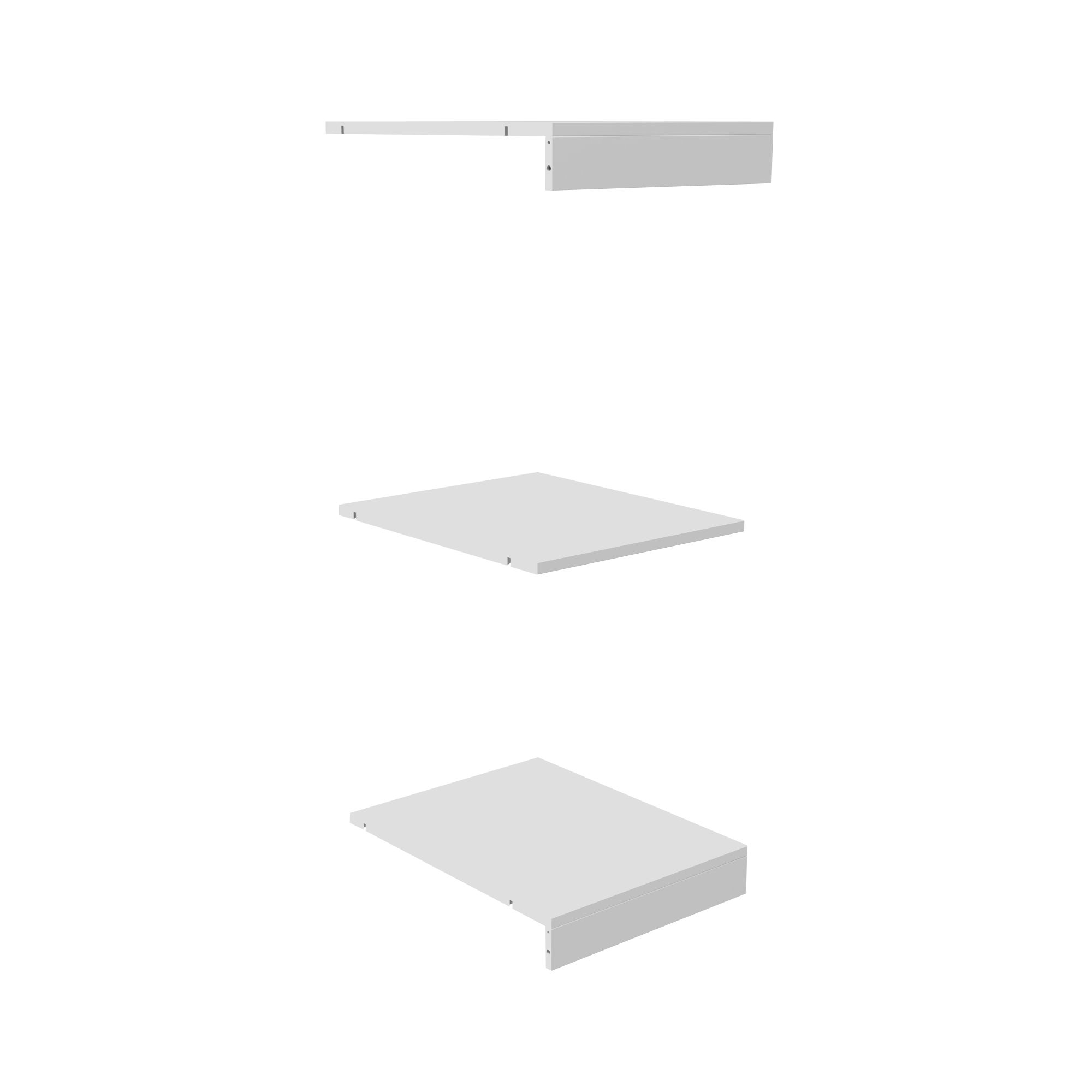 Perkin Matt white Top, base & shelf kit (W)475mm (D)480mm | DIY at B&Q