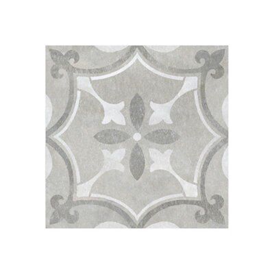 Perla Feature Matt Fleur-de-lis Stone effect Ceramic Indoor Wall ...