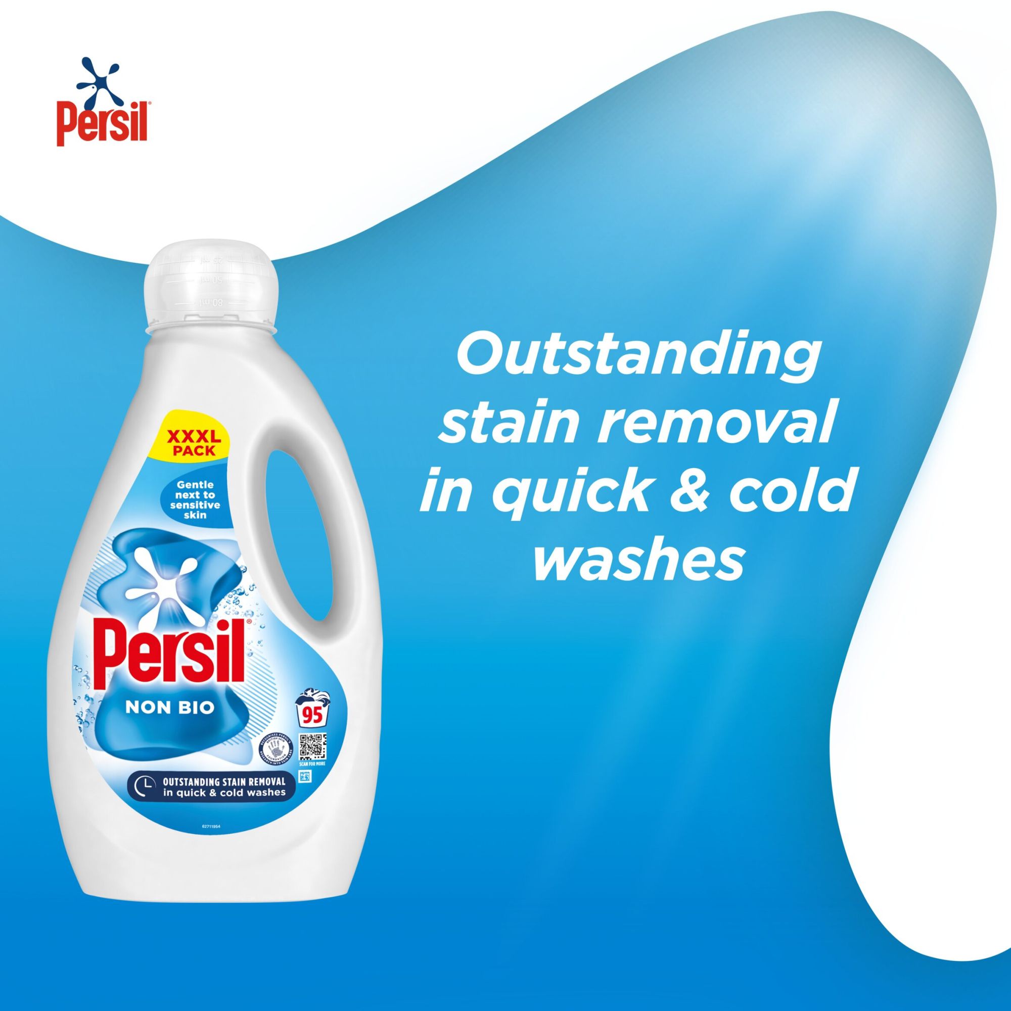 Persil Non Bio Laundry detergent, 2.57L, 95W