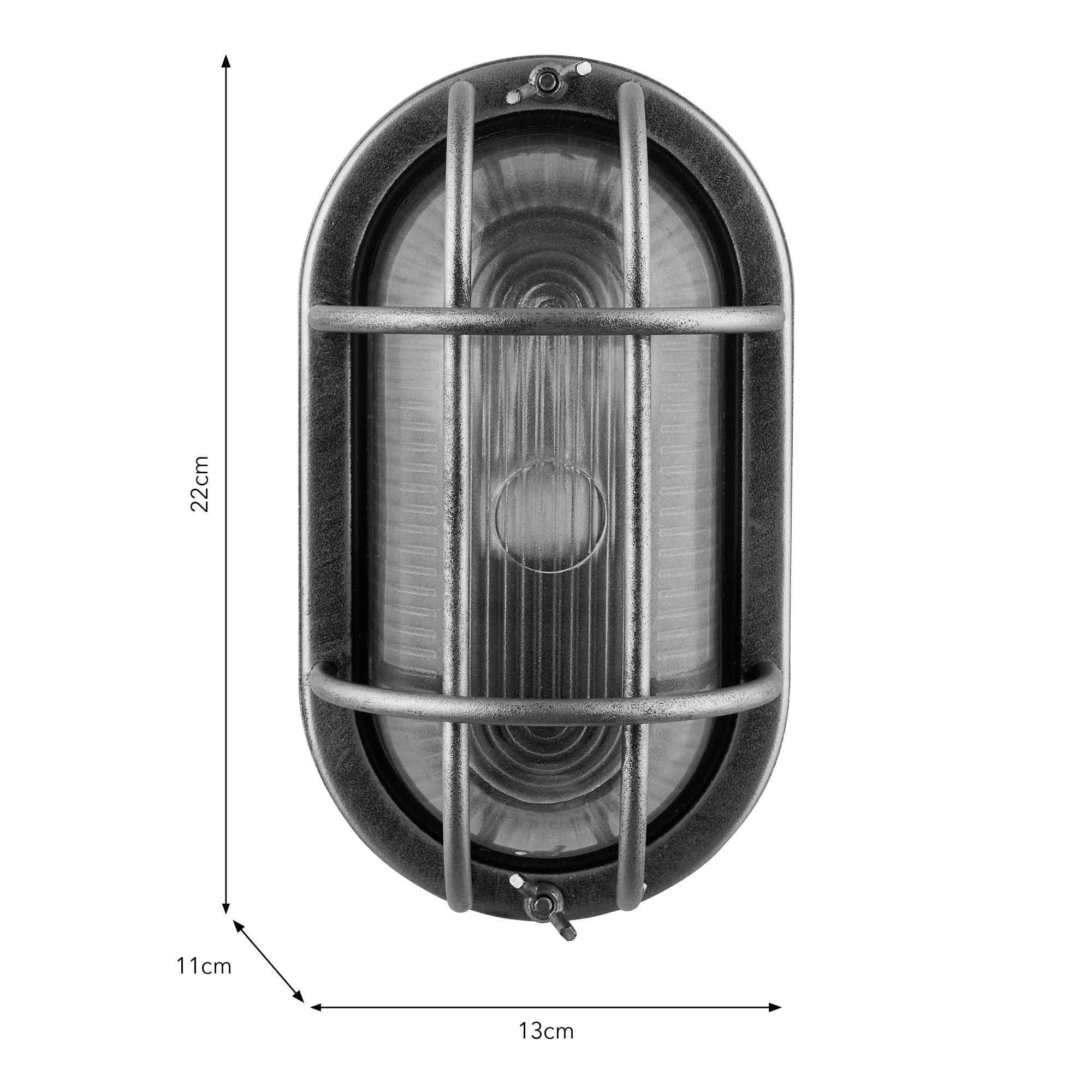 Perth Fixed Matt Antique effect Mains-powered Indoor & outdoor Wall light