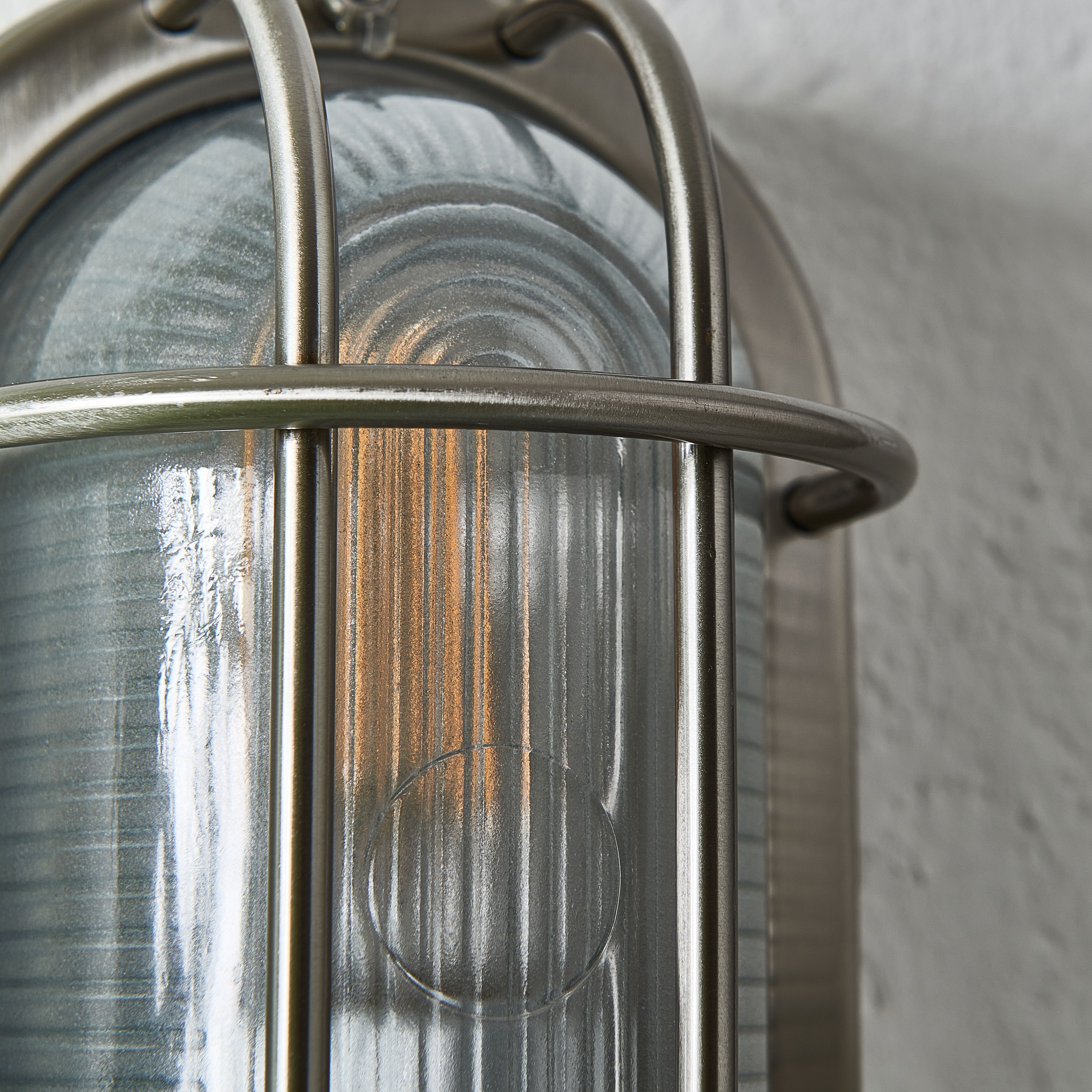 Perth Fixed Stainless steel effect Mains-powered Indoor & outdoor ...