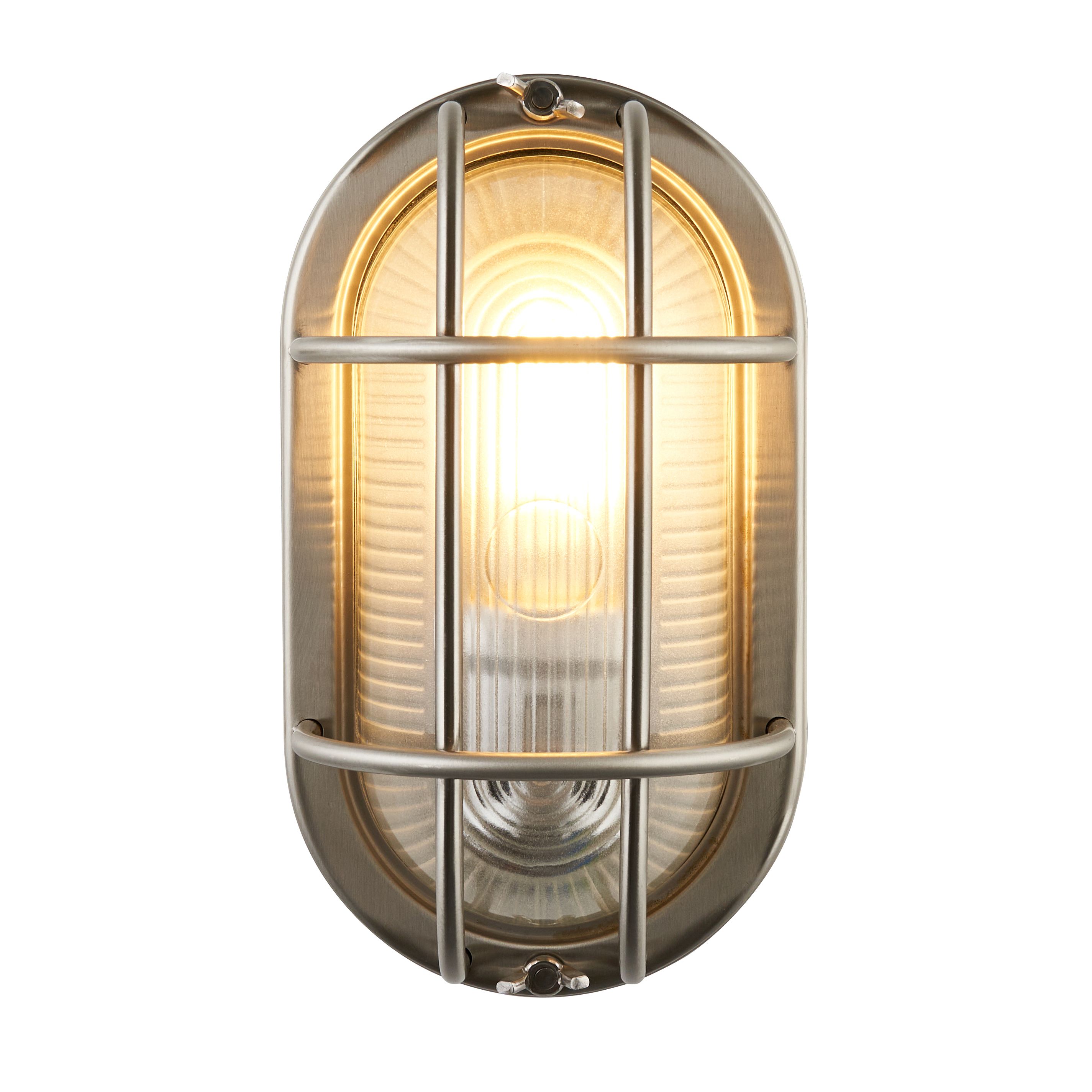 Perth Fixed Stainless steel effect Mains-powered Indoor & outdoor ...