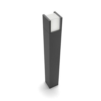 Philips Arbour Anthracite Mains-powered 1 lamp LED Outdoor Post light ...