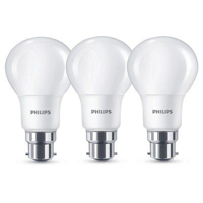 Philips B22 8W 806lm GLS LED Light bulb, Pack of 3 | DIY at B&Q