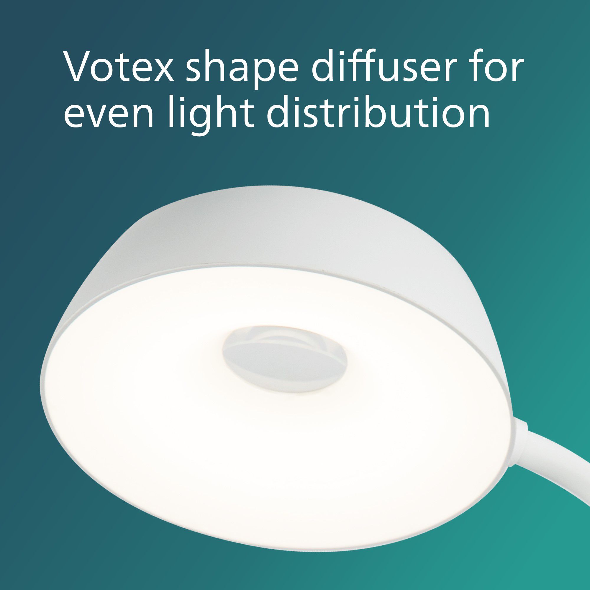 Philips Donut Clip Oval Matt White Clip-on desk lamp