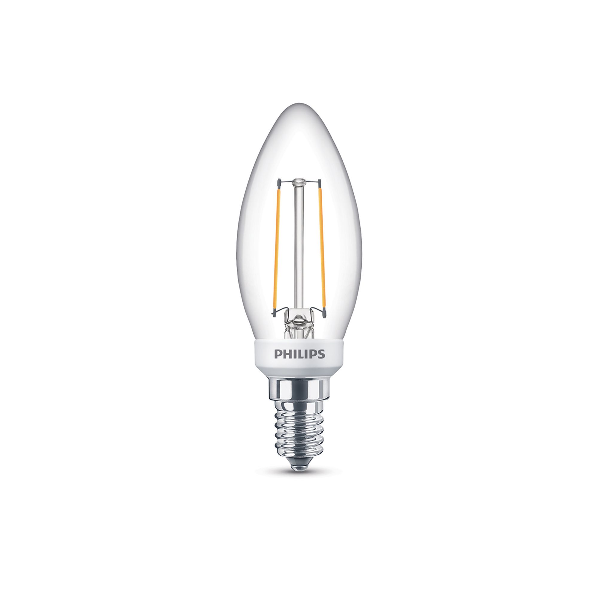 Philips E14 2.7W 250lm Candle Warm white LED Dimmable Light bulb | DIY ...