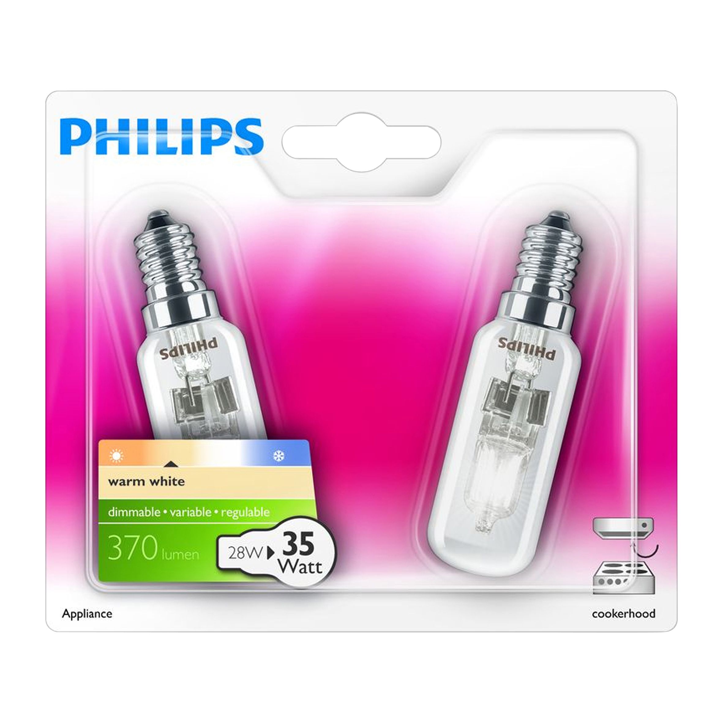 Philips E14 28W Warm white Halogen Dimmable Cooker hood Light bulb ...