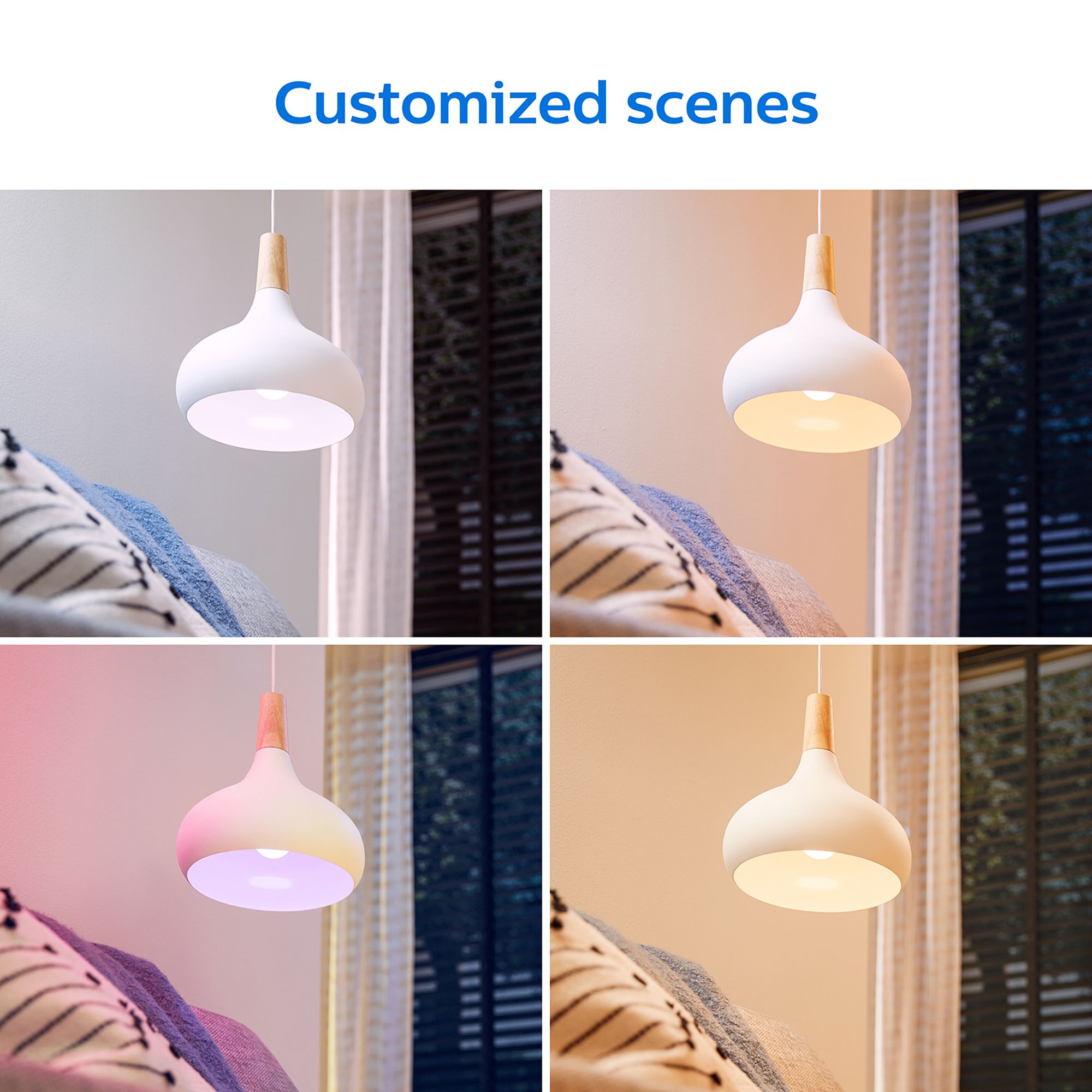 Philips E27 60W LED RGB & tunable white A60 Dimmable Smart bulb, Pack of 2