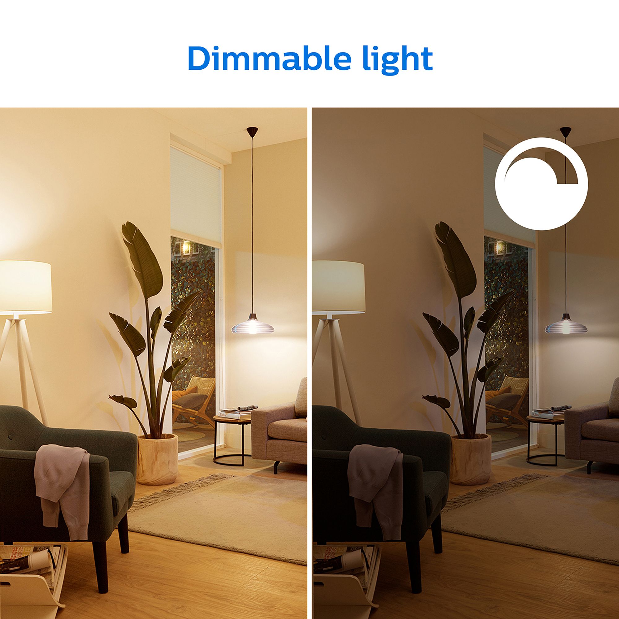 Philips E27 60W LED RGB & warm white to cool white A60 Dimmable Smart bulb