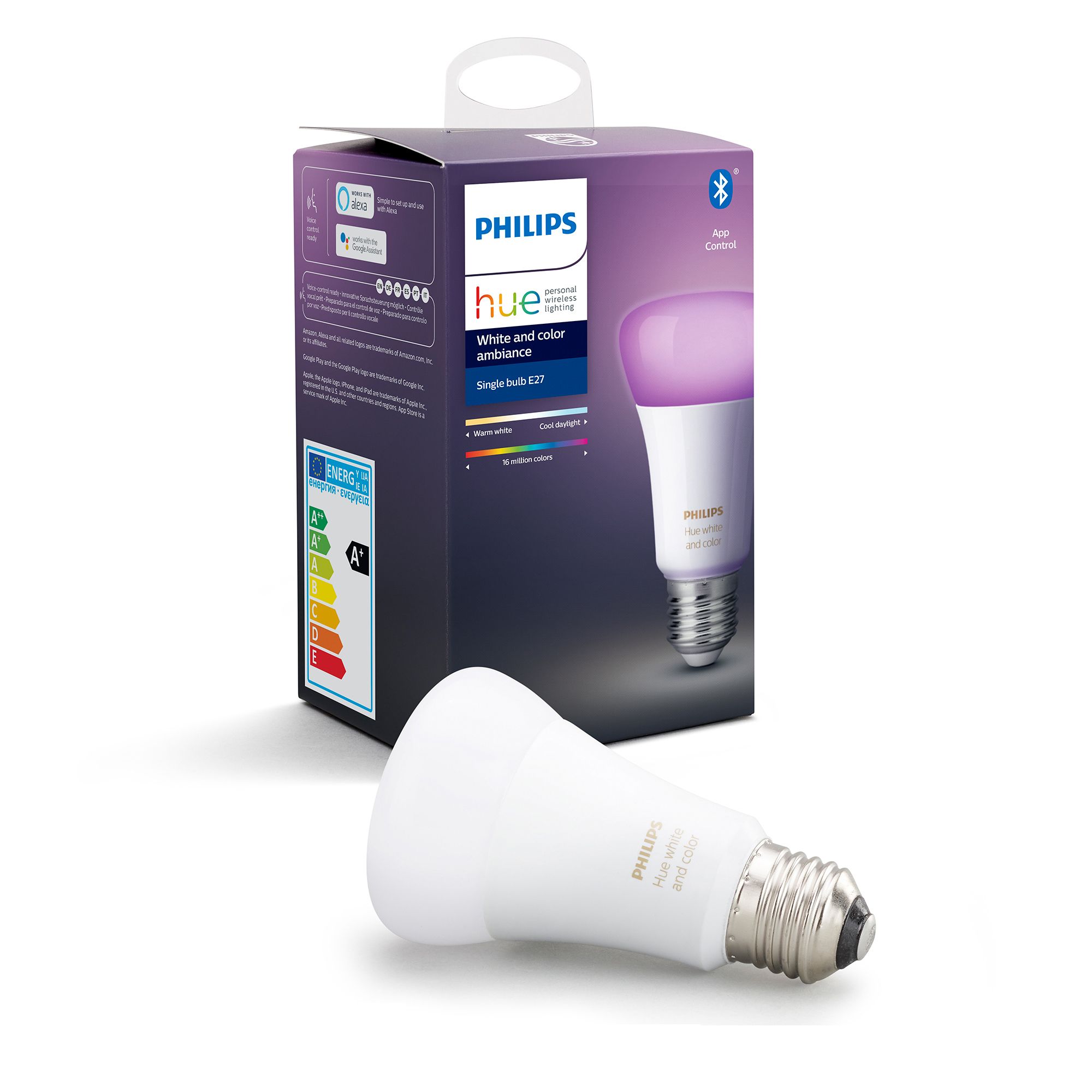 Philips Hue E27 60W LED Cool white & warm white Classic Dimmable Light bulb