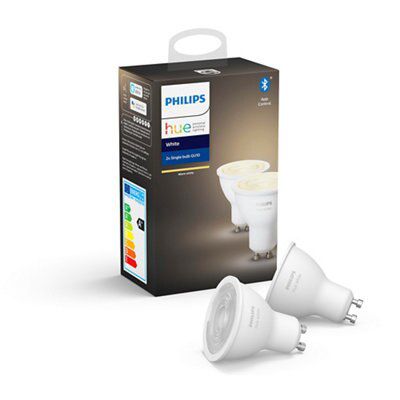 Philips Hue GU10 57W LED Warm white Dimmable Light bulb Pack of 2 | DIY ...