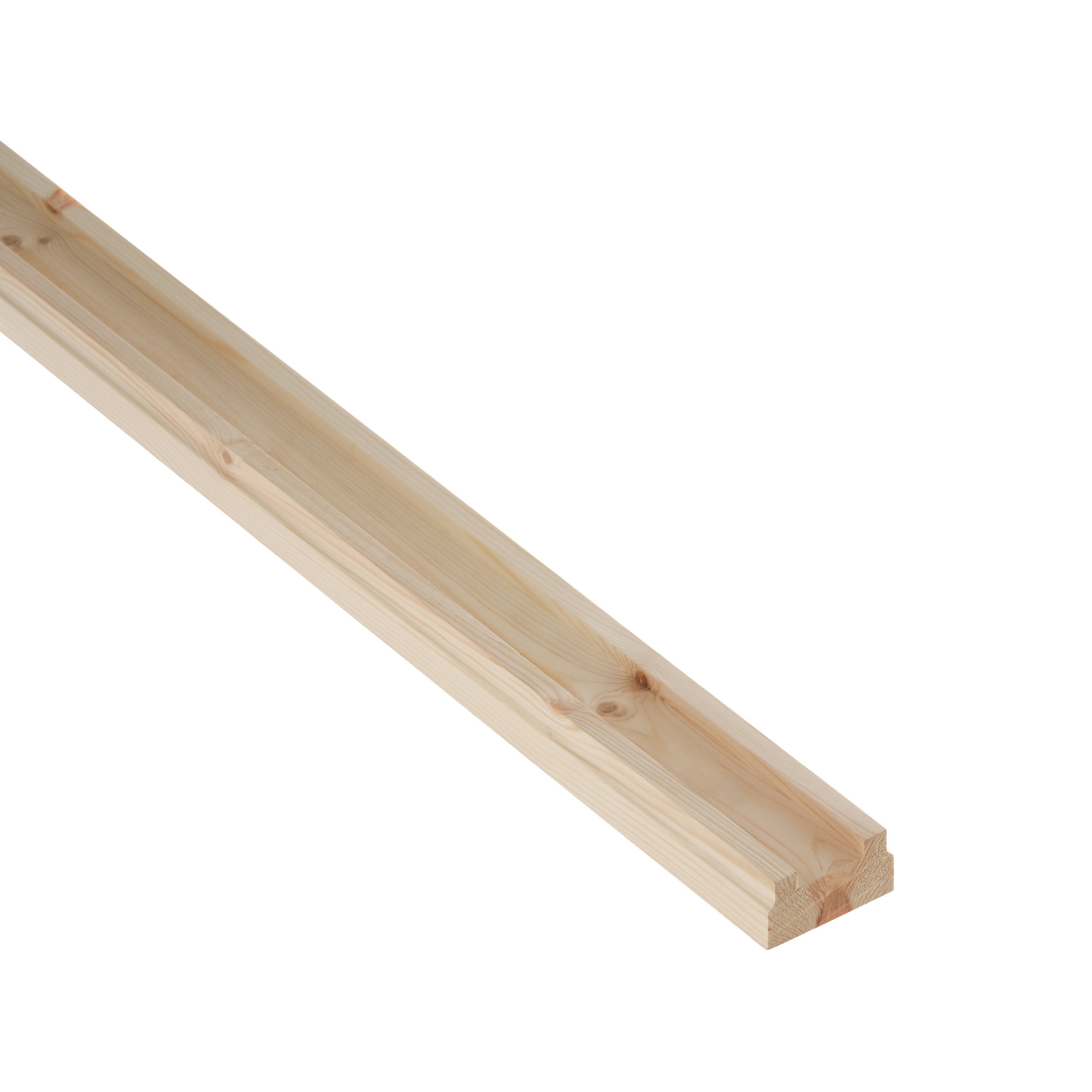 Pine Grooved Baserail (W)62mm | DIY at B&Q