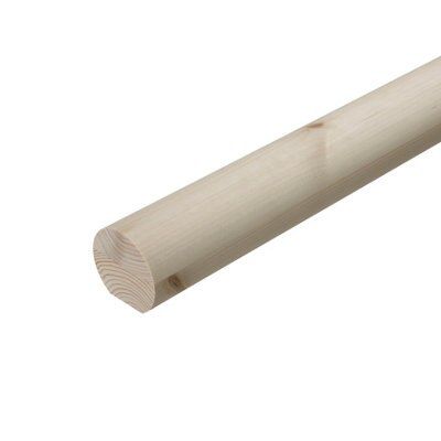 Pine Rounded Handrail (W)54mm | DIY at B&Q
