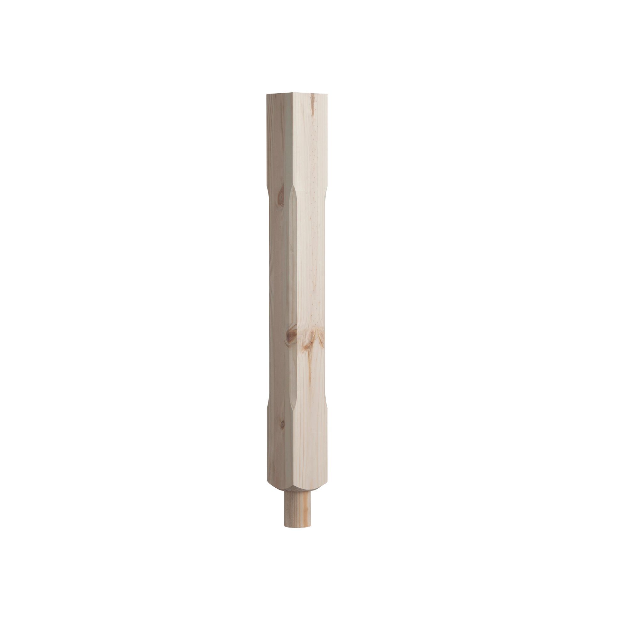 Pine Spigot newel post (H)725mm (W)82mm | DIY at B&Q