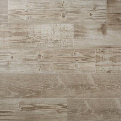 Pine wood Greige Matt Wood effect Porcelain Wall & floor Tile Sample ...