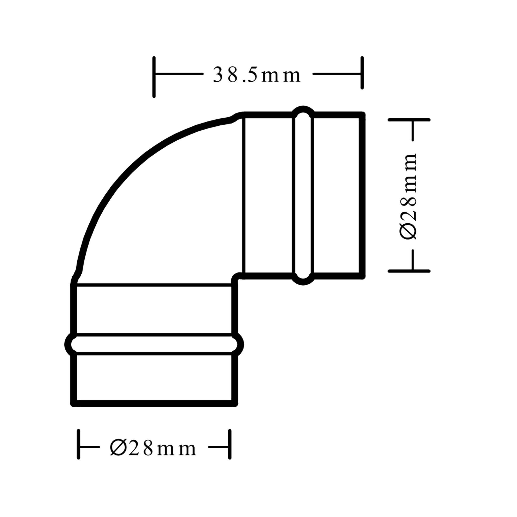 Pipe elbow, Pack of 2 | DIY at B&Q