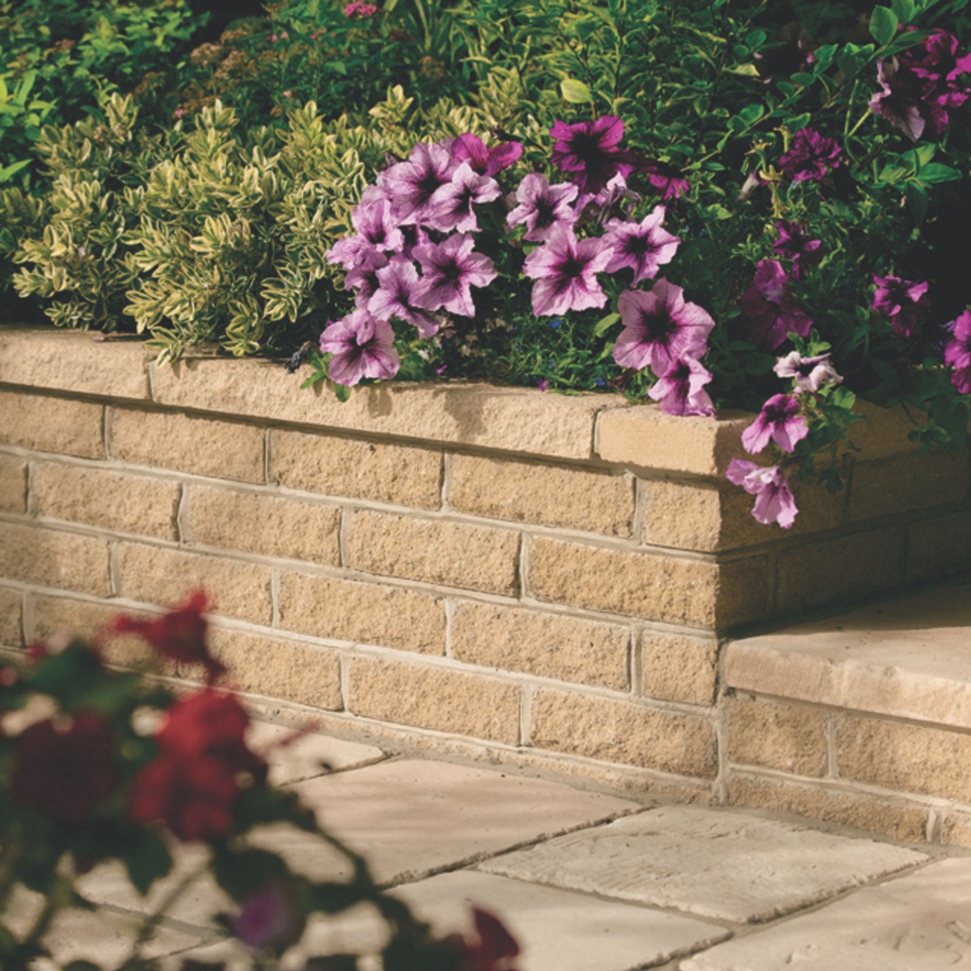 Pitched Double-sided Walling stone (L)215mm (T)90mm, Pack of 202 | DIY ...