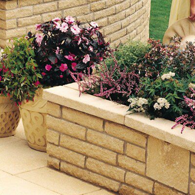 Pitched Grey Double-sided Walling stone (L)290mm (T)90mm, Pack of 216 ...