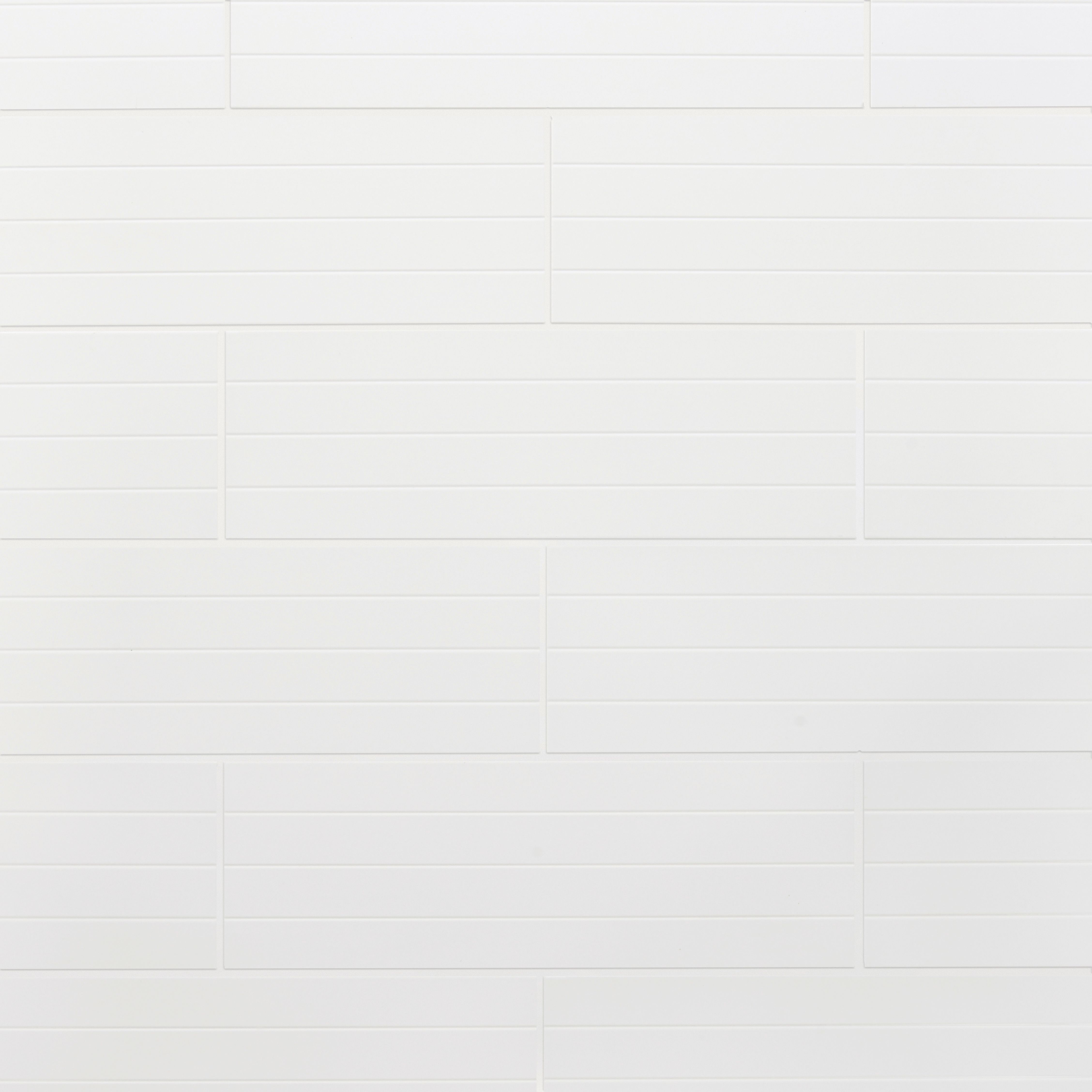 Plain White Gloss Thick line Embossed Ceramic Indoor Wall Tile, Pack of ...