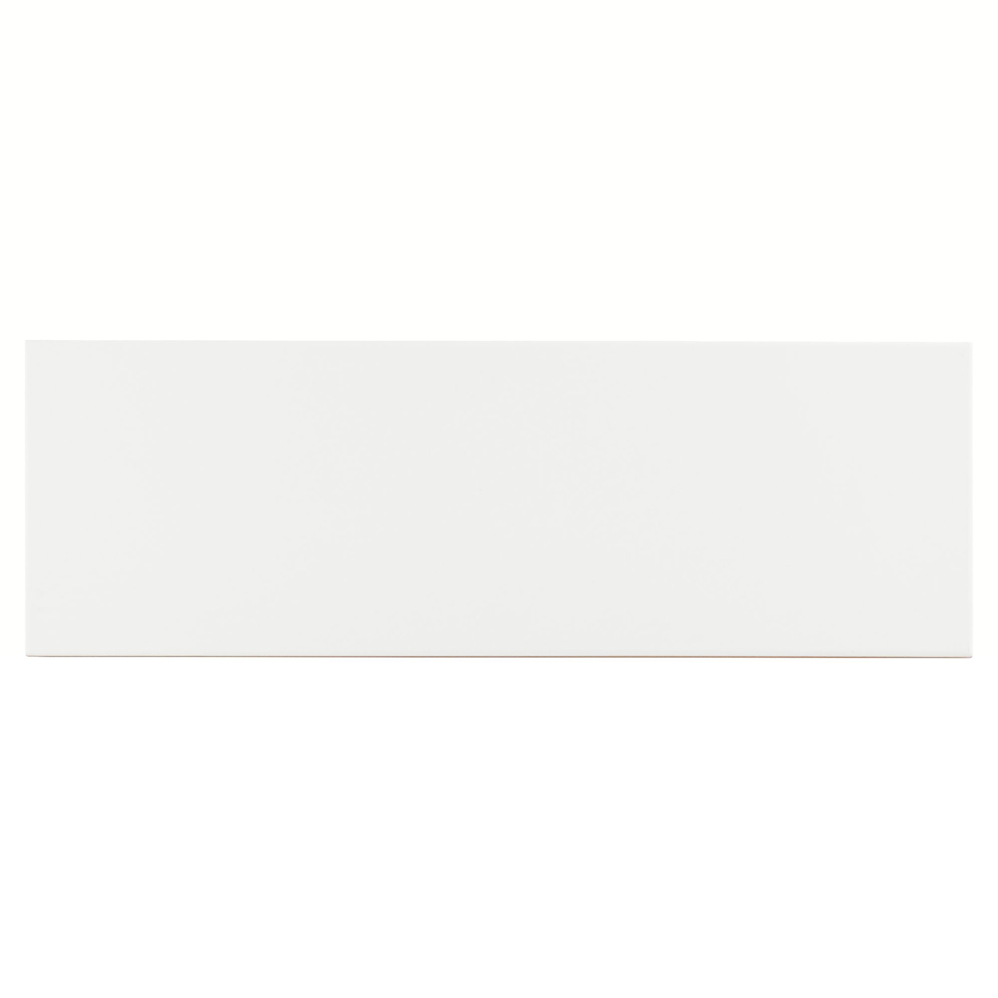 Plain White Matt Ceramic Indoor Wall Tile, Pack of 8, (L)600mm (W)200mm