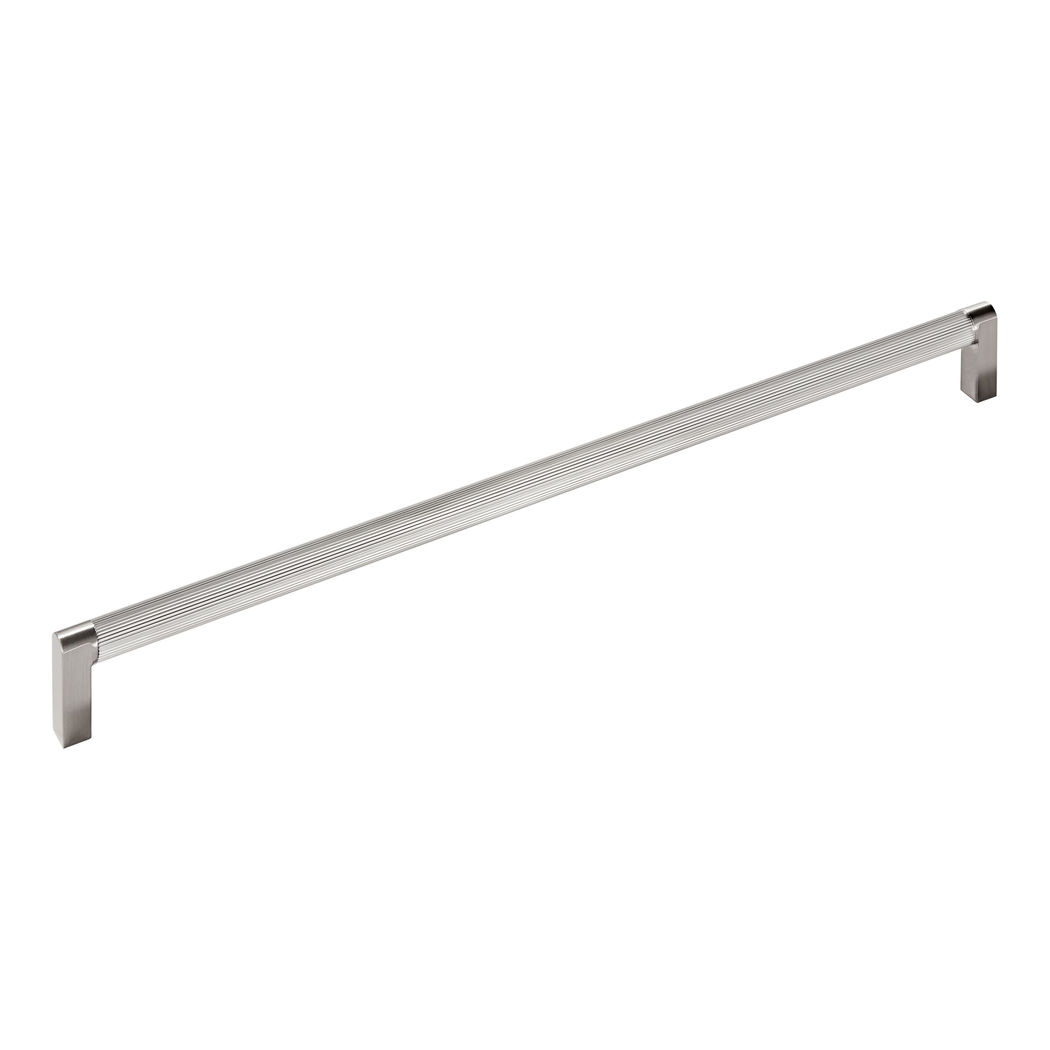 Plank Hardware Grooved Satin Stainless Steel Kitchen Cabinet D-shaped ...