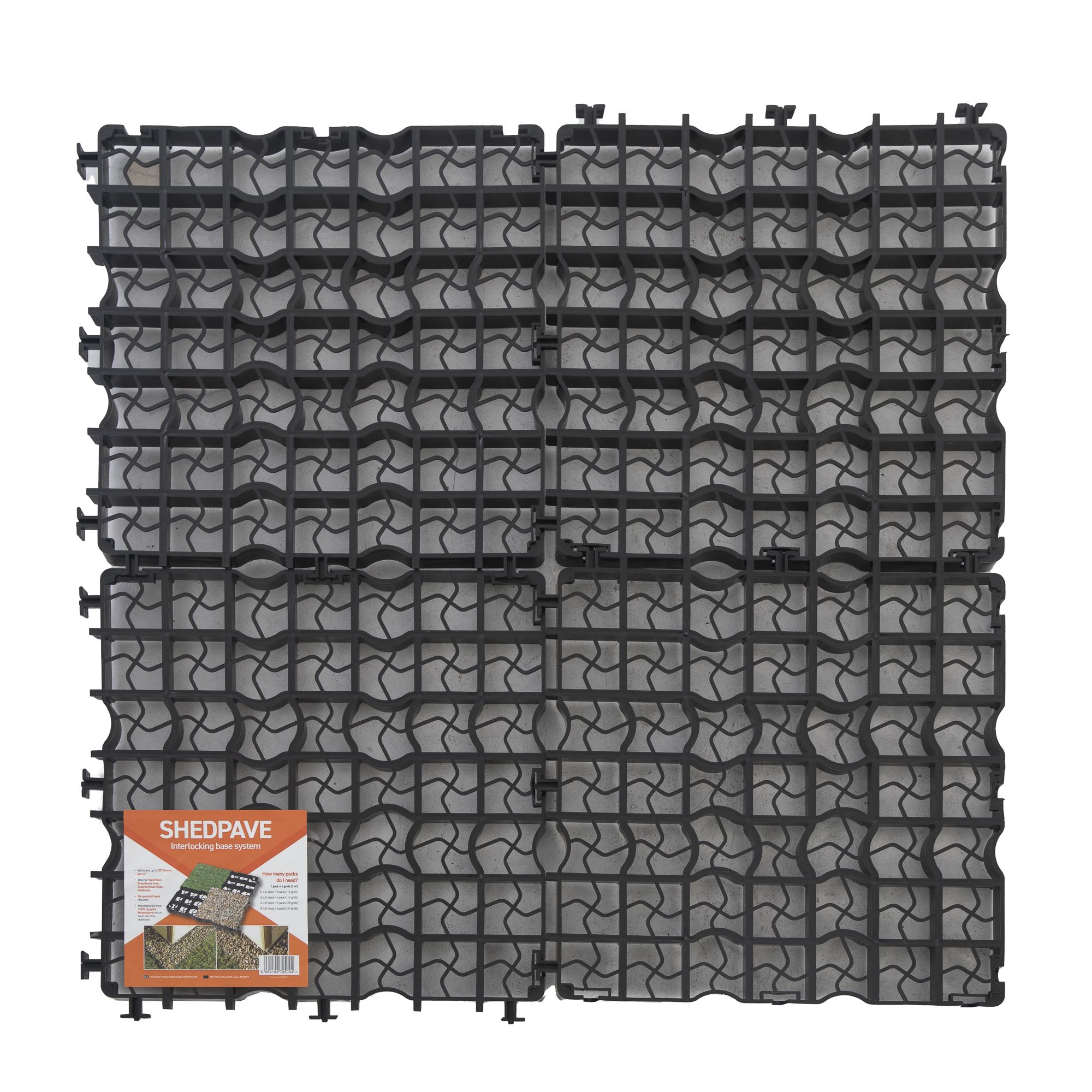 Plastic Interlocking shed base (W) 49cm x (L) 49cm , Pack of 4 | DIY at B&Q