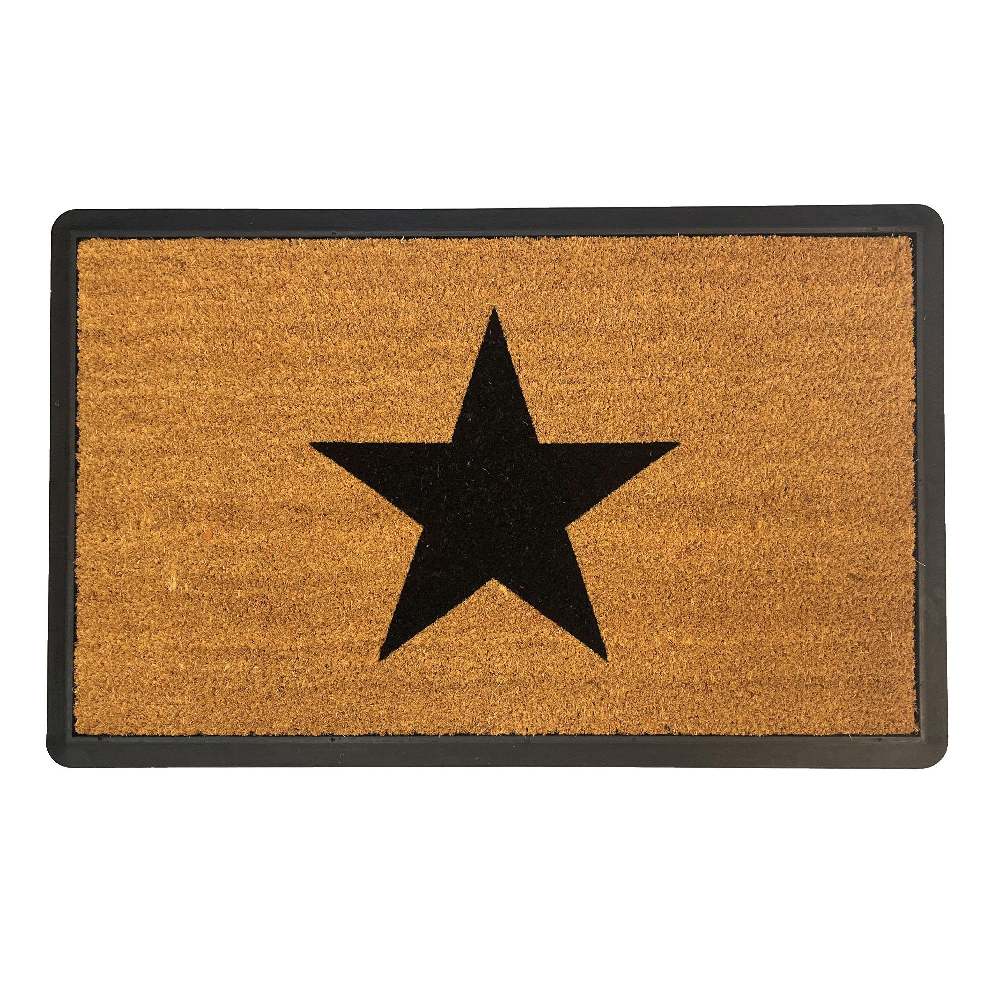 Plaza Natural Star Door mat, 80cm x 50cm | DIY at B&Q