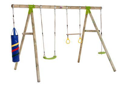 Plum Capuchin Timber Natural Swing set