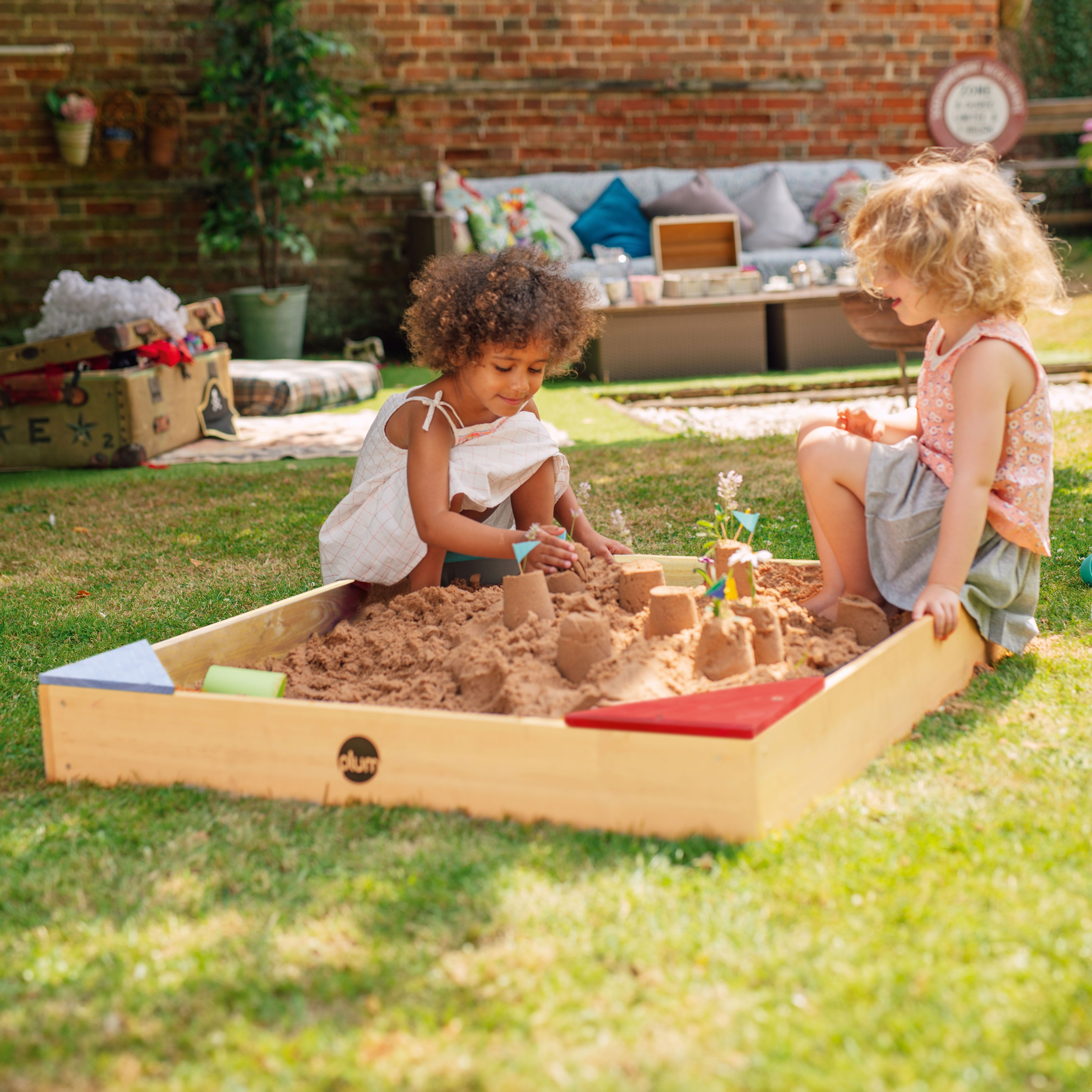 Plum Junior Wooden Square Sand pit, Pack of 1 at B&Q