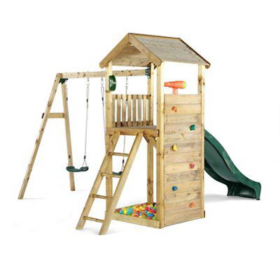 Plum Outdoor Natural Wooden Look out tower | DIY at B&Q