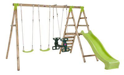 Plum Silverback Wooden Swing set | DIY at B&Q