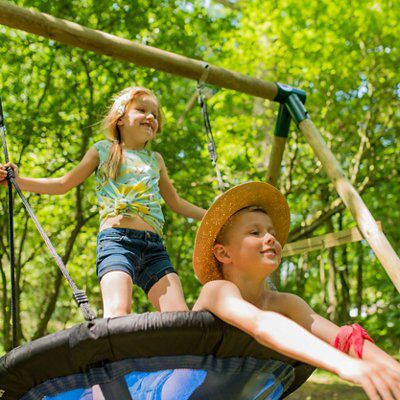 Plum Spider Monkey II Timber Natural Swing set